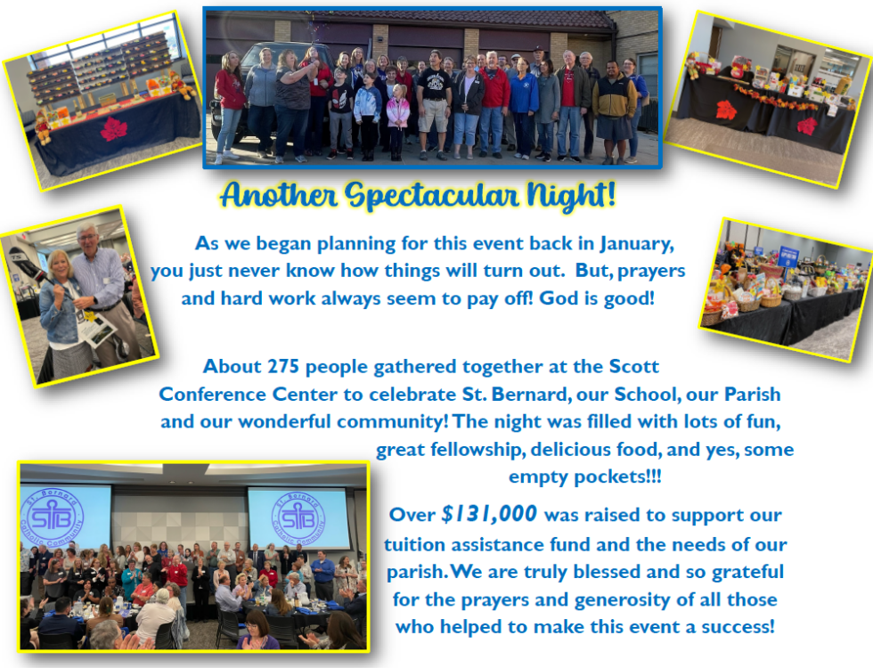 Upcoming Events | St. Bernard Catholic Community
