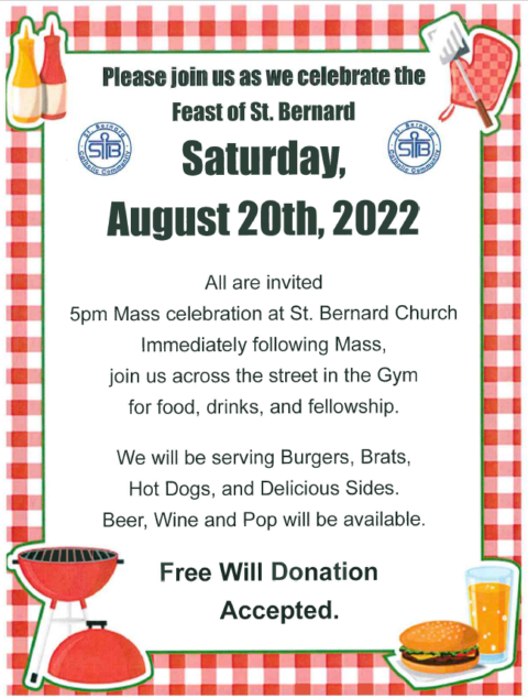 Upcoming Events | St. Bernard Catholic Community